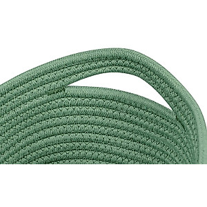 CubesLand Cube Shelf Closet Storage Baskets Bins Set 2,Woven Basket for Organizing/Storage,Long-lasting &Skin-friendly Toy Storage Basket Bin,Stylish Room Decor Basket,Cotton Rope Basket Green