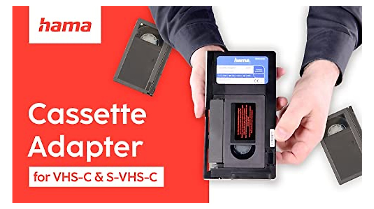 Hama VHS Cassette Adapter for VHS-C Tapes | Easy Playback Solution