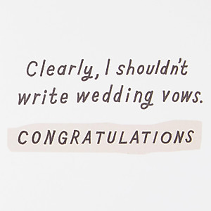 Hallmark Shoebox Funny Wedding Congratulations Card (Wedding Vows)