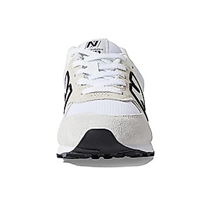 New Balance Boy's Kids 574 V1 70s Racing Lace-up Sneaker, Nimbus Cloud/Sea Salt/Black, 4 Big