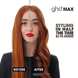 ghd Max Styler ― 2" Flat Iron Hair Straightener, Professional Wide Ceramic Plates Hair Styling Tool for Long, Thick, and Curly Hair ― Black