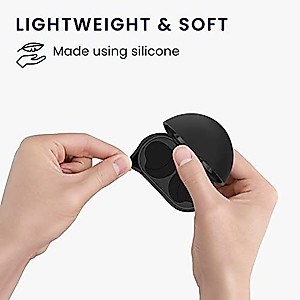 kwmobile Silicone Case Compatible with Xiaomi Redmi Airdots 3 Pro/Buds 3 Pro - Case Soft Cover - Good Vibes Phrase White/Black