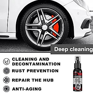 Hulzogul 30/100ml Car Rust Remover Wheel Cleaner, Auto-Rost-Entferner, Car Rust Remover, Rim and Tyre, Car Maintenance Cleaning Rust Remover