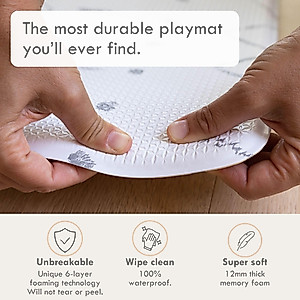 Lillefolk Stylish Baby Play Mat for Floor - Reversible Foam Play Mat as Baby Crawling Mat - Foam Baby Mat for Floor Play Mats - Babies & Toddlers Non Toxic Play Mat Baby Tummy Time Mat 6.9ft x 4.6ft