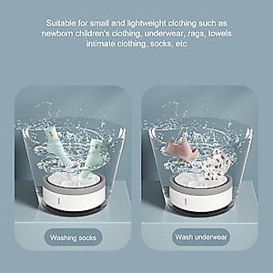 Fairnull Portable Mini Washing Machine, USB Powered Small Turbo Washing Machine and Dishwasher, Suitable for Travel,Business Trip, Home, Fruit Cleaning and Dish Washing (Green)