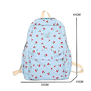 DINGZZ Waterproof Nylon Women Backpack Travel Bag Cute Schoolbag for High School Teenage Girls (Color : E, Size : 31 * 11 * 41CM)