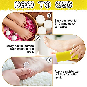 140 Pcs Disposable Foot Pumice Stone Foot Scrubber Sponge Pads for Feet Hard Skin Heels Callus Remover Pedicure Foot Pumice Exfoliator Sponge Coarse Dead Skin Remover, Yellow