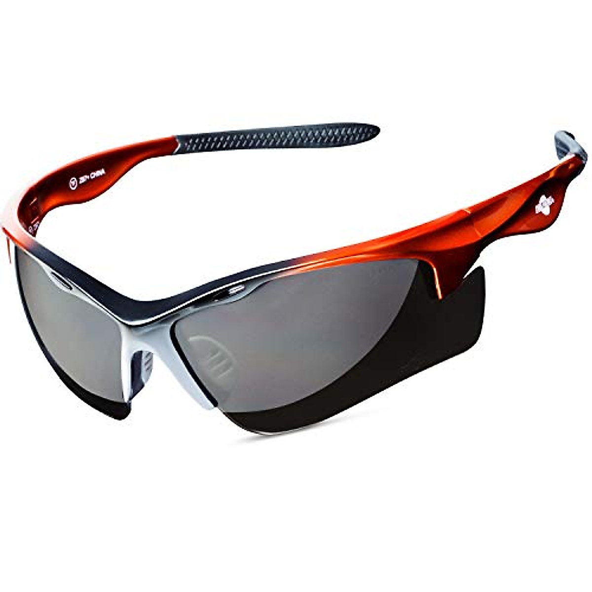 ToolFreak Polarized Rebel Safety Glasses - Dark Smoke Tinted Lens - ANSI z87.1-2015 Rated, U6 UV Rating - Brow Ventilation, Secure Fit & Distortion-Free - Case, Cloth & Neck Cord Included