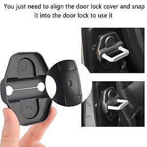 NHHC 6PCS Car Door Lock Cover Compatible with Jeep 2018-2023 Wrangler JLU JL 4XE & Jeep Gladiator JT Door Trim,Car Mods Door Latch Cover Car Decorations for Men Women