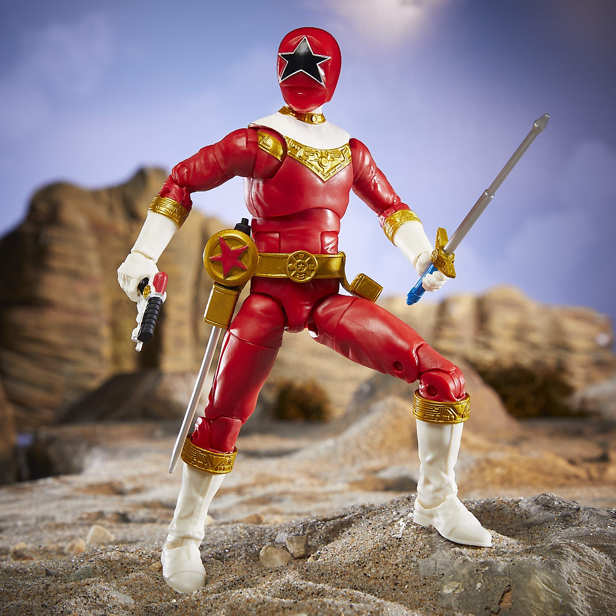 Power Rangers Lightning Collection Zeo Red Ranger 6-Inch Premium Collectible Action Figure Toy with Accessories