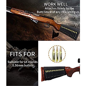 ACEXIER Ammo Holder Cartridge Shot Gun Shell Magazine for 5.56mm .22/.223.204 Gun Shell Holders Hunting Butt Holder 14 Round