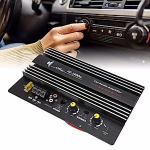 Car Audio Power Amplifier Board, 12V 1800W Mono High Power Bass Subwoofer Amp with Dissipation Panel, Automotive Amplifier for Car Speaker Modification