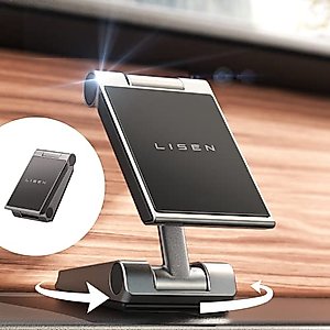 LISEN Magnetic Phone Holder for Car,360° Rotate Alloy Folding Magnetic Car Phone Holder,Metal Magnetic Phone Mount with 2023 Super Magnet,Super Sticker,Easy Installation,Compatible with All Phones