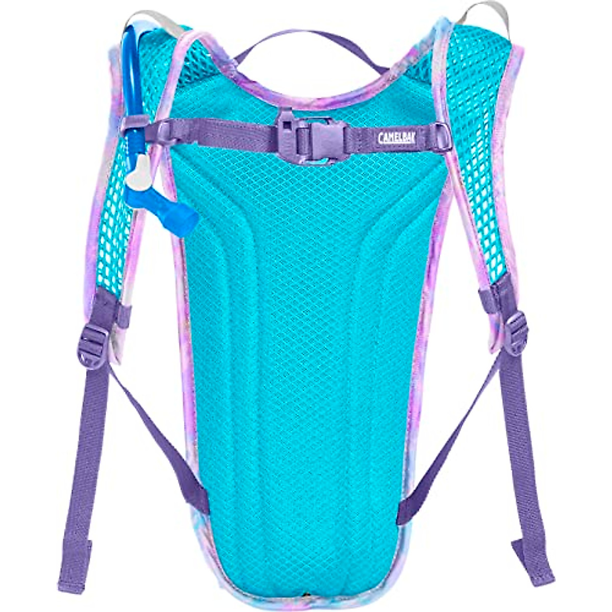 CamelBak Mini M.U.L.E. Kids Hydration Backpack for Hiking and Biking, 50 oz, Tie Dye/Pink