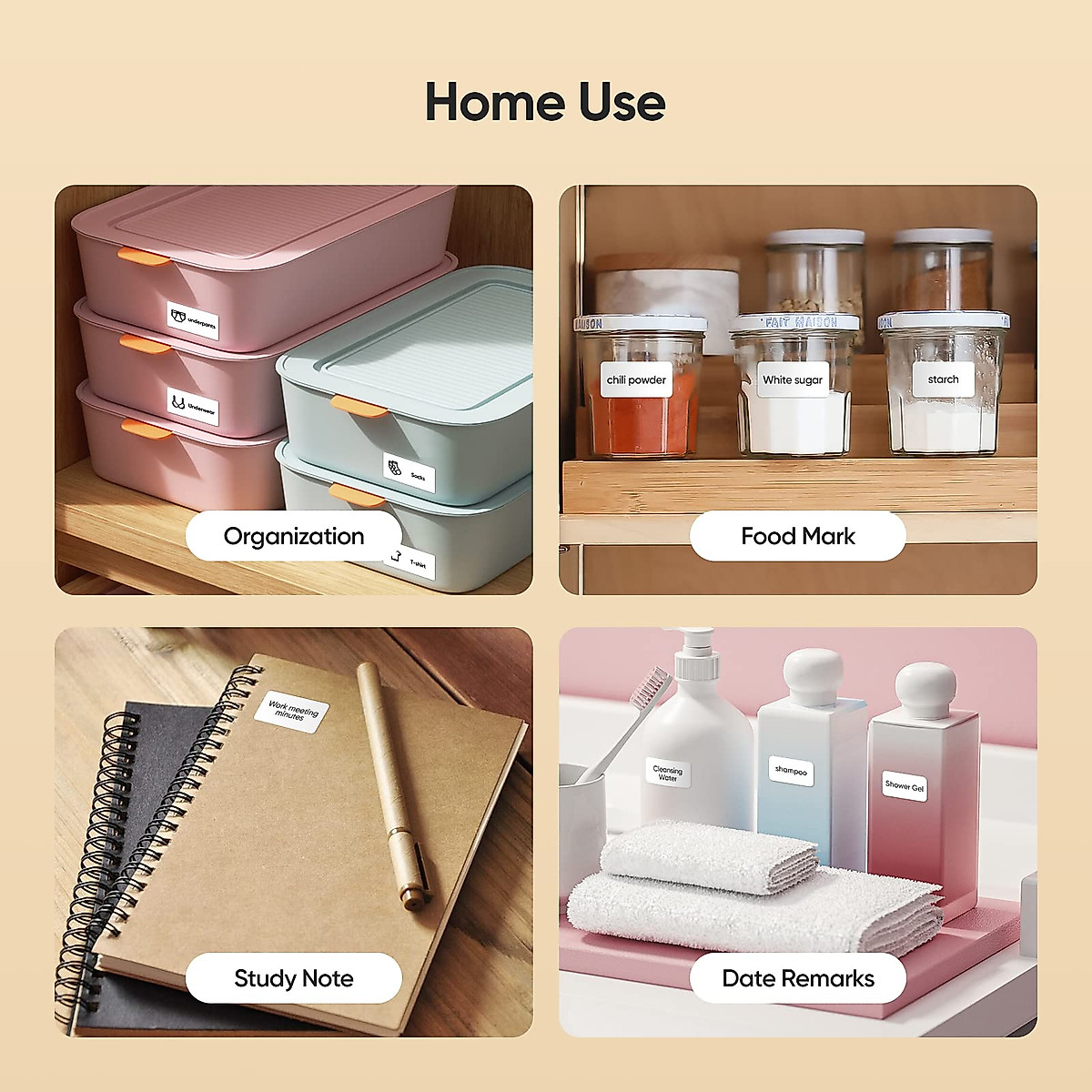 NIIMBOT B1 2 Inch Thermal Label Maker with 1 Roll Free Tape Auto Identification for Home Office Organization Commercial Use Business Price Gun Label Printer Shipping Label Tag Writer