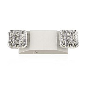 LED Emergency Lights with Battery Backup, Indoor Emergency Exit Light, UL Listed, 2 Adjustable Heads, 120/277V, Interior Emergency Lighting for Business