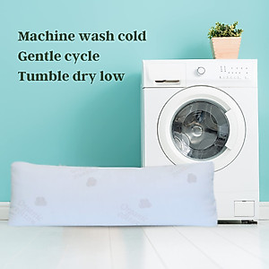 Sweet Zzz Body Pillow with Natural Cotton Cover for Side and Back sleeping, includes Cotton Pillowcase, Pregnancy Pillow for Sleeping 16"x 50"