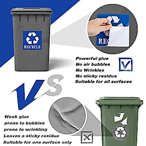Sukh Recycle Sticker for Trash Can - Recycle Sign 8 Pack Decals self Adhesive Garbage Recycling Stickers Trash Bin Label Reuse Recycle Vinyl Perfect for Kitchen Necessity Home Essentials,Home,Hotel