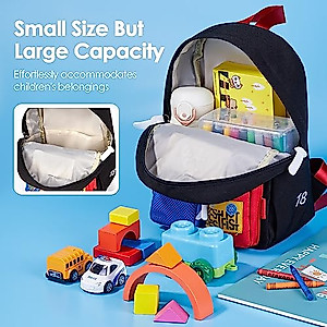 AOTOW Toddler Backpack for Preschool Boys Girls - Small Kids Bookbag Kindergarten Cute Daycare Back Pack Personalized Bagpack Child School Bags for little Kid 3-5 Years Old