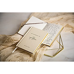 Vow Books Set of 2 (Promises Design) - Custom Hard Cover Luxury Modern Wedding Ceremony or Vow Renewal Booklets, Bride Groom Gifts, Engagement Party or Reception Speech Notes
