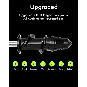 SiFENE Cold Press Juicer Machine, Compact Single Serve Slow Masticating Juicer, Vegetable and Fruit Juice Extractor Maker Squeezer, Easy to Clean, Non-BPA (Black)