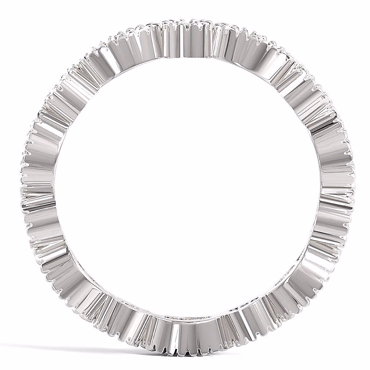 Metal Factory Sz 6 Sterling Silver CZ Stackable Anniversary Eternity Cubic Zirconia Band Ring