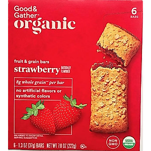 Good & Gather- Organic Whole Grain Strawberry Fruit & Grain Bars - 6ct - 7.8 oz