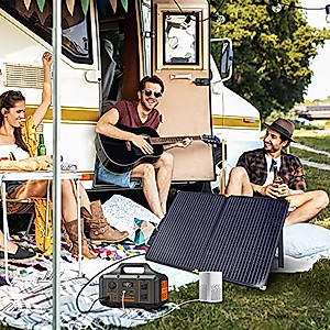 FlexSolar 100W Solar Panel Charger with 20A PWM Charger Controller, SAE 8mmDC Anderson Output IP65 Waterproof Foldable Suitcase with Kickstand Power Emergency for Battery Generator Power Station