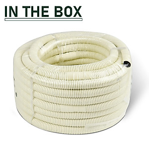 Flehomo 50 Ft Universal Drain Hose for Mini Split Air Conditioner Heat Pump Systems, 5/8 ID UV Resistant Air Conditioner Drain Line Pipe