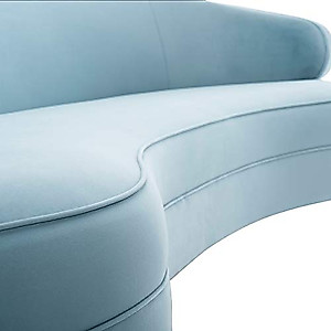 Safavieh Couture Primrose Glam Light Blue Velvet Curved Sofas