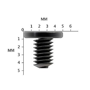RapidSparesLtd Pack of 500 M3x4 New Black Zinc Wafer Head Laptop Machine Screw Philips Head