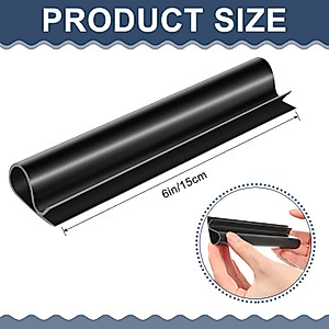 Macarrie 6 Inch Winter Pool Cover Clips for Above Ground Pool Black Pool Wind Guard Clips Fastener Heavy Duty Pool Cover Clamps Large Pool Closing Clips for Swimming Pools Winter Cover (24 Pcs)