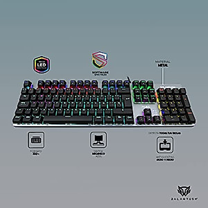 BALAM RUSH, Azender Series, Alaba - KG745, RGB, Blue Switch, Mechanical Keyboard, Black,