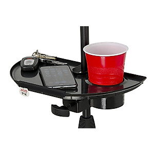 Gator Frameworks Microphone Stand Accessory Tray with Drink Holder and Guitar Pick Tab; 12" x 7" (GFW-MIC-ACCTRAY)
