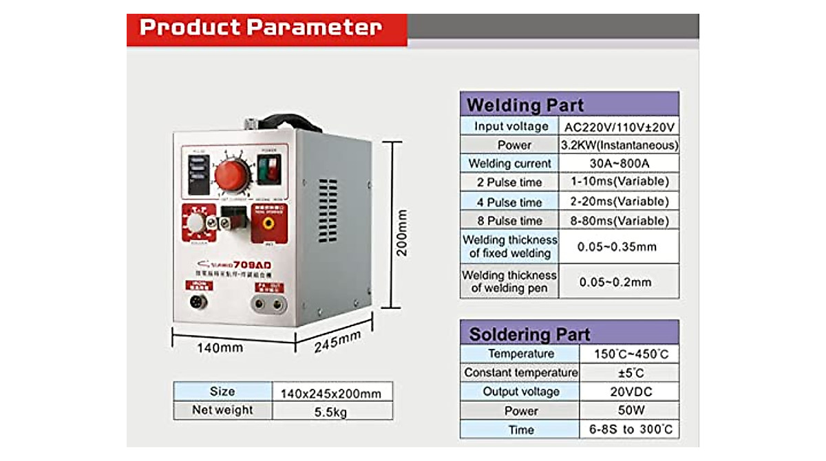 709AD+ Battery Spot Welder for Efficient Lithium Welding