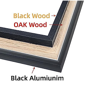 Weikani 12x16 Wood Picture Frame,2 Pack-30x40cm Black Wood Photo Frame,Certificate Frame with Plexiglass for Wall Mount or Table Top Display