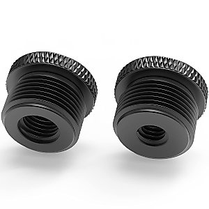 Donuts Mic Stand Adapter 5/8 to 1/4 and 5/8 to 3/8 Adapter Combo Pack Mic Thread Screw Adapter Microphone Stand Adapter to Tripod Adapter,Black