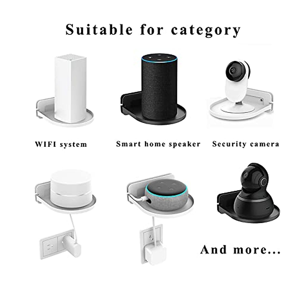Wall Mount Holder for Google WiFi,Router Stand for Google Nest WiFi Router for Home Mesh WiFi System Support for Tenda Nova Linksys Velop TP-Link D-Link (White)