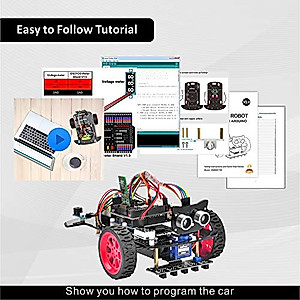 OSOYOO Smart Robot Car kit for Arduino to Learn Programming and Get Hands on Experience of Robotic Assembly for Adults and Kids