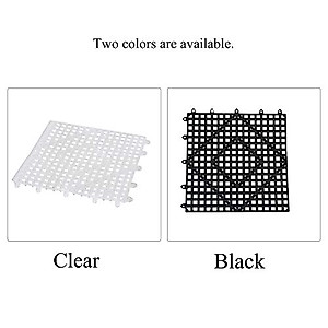 Caspian 12’’12’’ Black Square Non-Slip Interlocking PVC Bar Mat & Liner for Commercial Bar& Restaurant Service, 1 piece