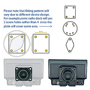 ELD Industrial Metal Constructed Flange Drill Mount for All AMPS Hole Pattern for SiriusXＭ ICOM IC 207 703 706 2730 2800 7000 HAM CB Radio & Garmn ZUMO XT Rugged GPS w/Vibrations Reduce Shock pad