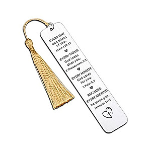 Inspirational Christian Gifts for Women Men Bible Verse Religious Bookmark for Women Men Friends Church Catholic Gifts for Son Daughter Baptism Easter Godchild Faith Book Lovers Church Bulk Gifts