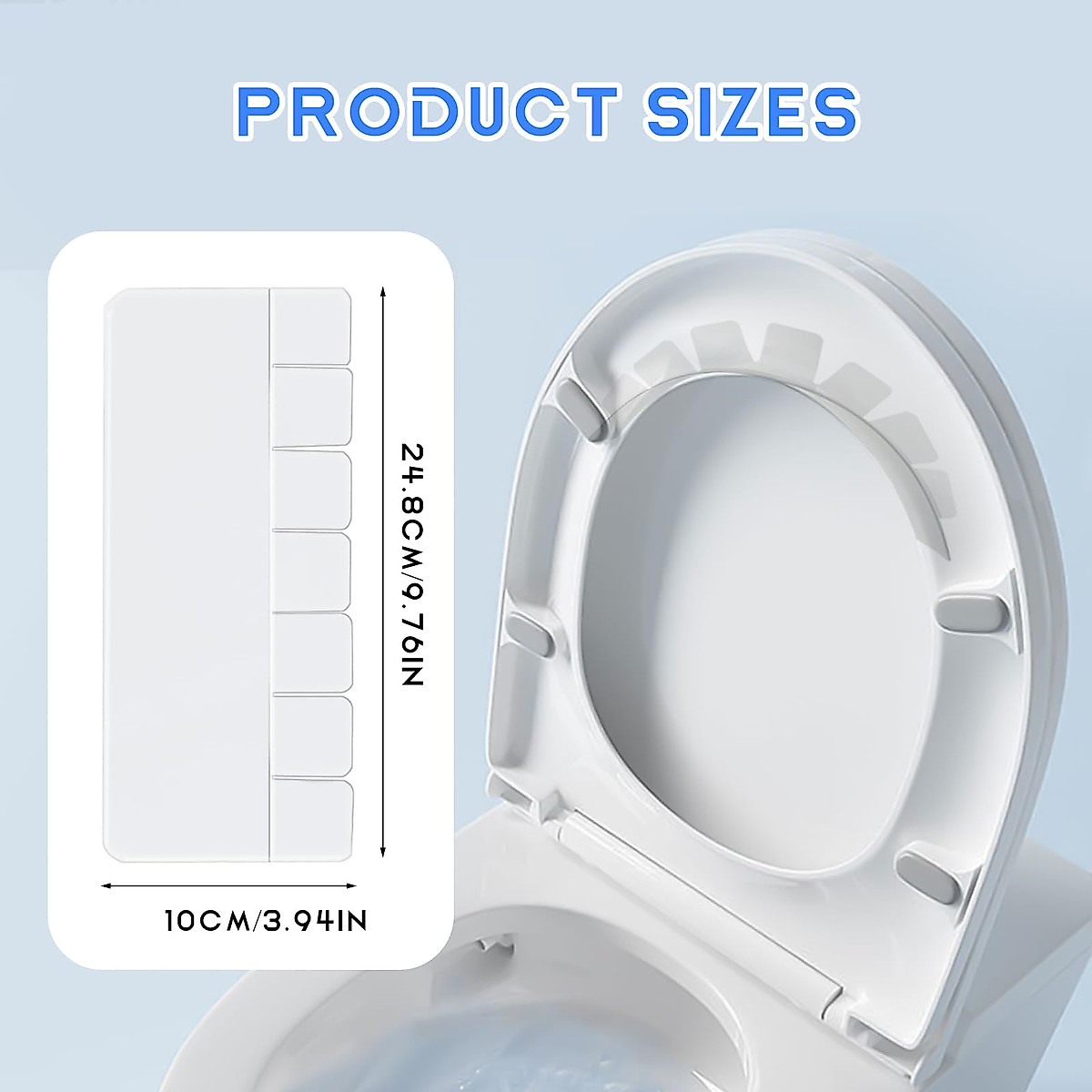 HealthSTEC 4 Pack Pee Guards for Toilet Seats Toilet Seat Splash Guards for Adults Around Toilet Floor Protector to Keeps Toilet Clean Durable and Easy-to-Install (Green)