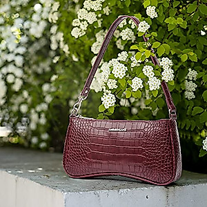 Shoulder bag for Women Retro classic Purse PU leathe Clutch HandBag with Zipper Closure