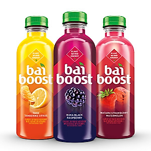 Bai Boost Buka Black Raspberry, Antioxidant Infused Beverage, 18 fl oz bottle (Pack of 12)