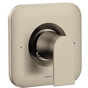 Moen Genta LX Brushed Nickel Posi-Temp Pressure-Balancing Modern Shower Lever Handle, Valve Required, T2471BN