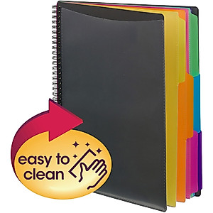 Smead 12 Pocket Poly Project Organizer, Letter Size, 1/3-Cut Tab, Gray with Bright Colors (89207) (Pack of 1)