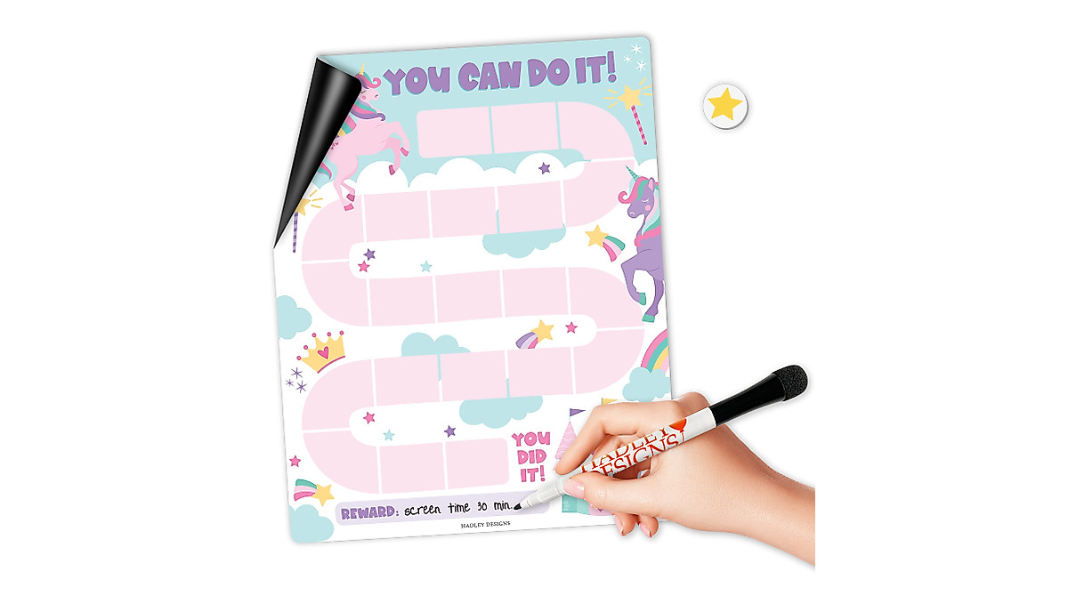 Unicorn Reward Chart for Kids - Fun Behavior Motivation