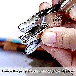 Shappy Metal Hole Punchers Single Hole Punch Paper Puncher Ticket for School, Home and Office, 3 Pack (1/8 inch Hole)