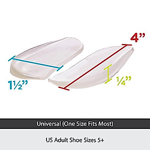 BraceAbility Medial & Lateral Heel Wedge Silicone Insoles (Pair) - Supination & Pronation Corrective Adhesive Shoe Inserts for Foot Alignment, Knock Knee Pain, Bow Legs, Osteoarthritis